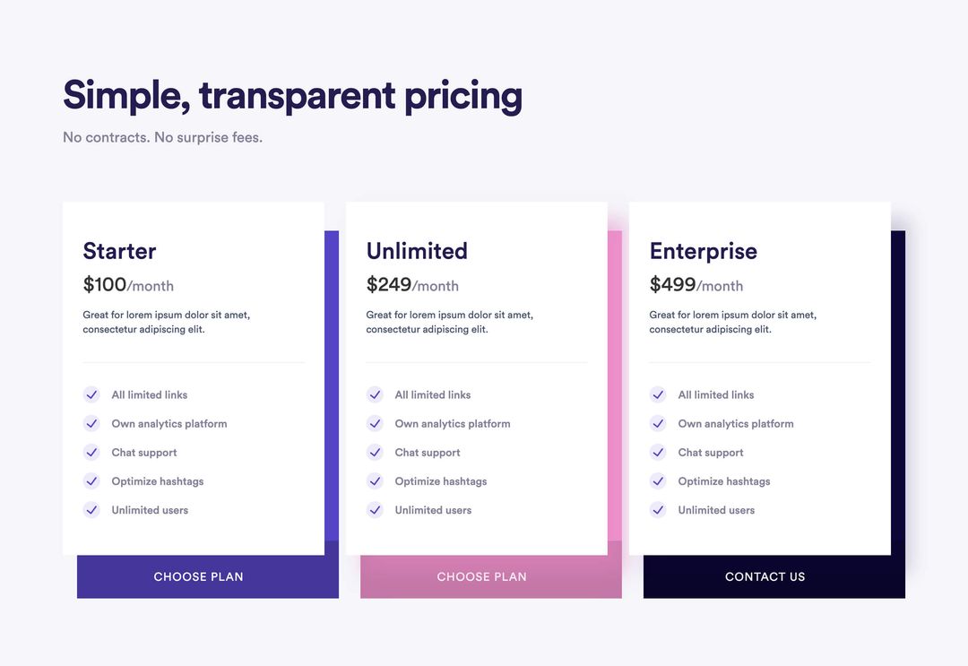 Subscription Pricing | Free Webflow Component